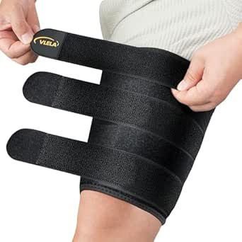 Amazon.com: Hamstring Compression Sleeve with 3 Adjustable Straps,Thigh ...