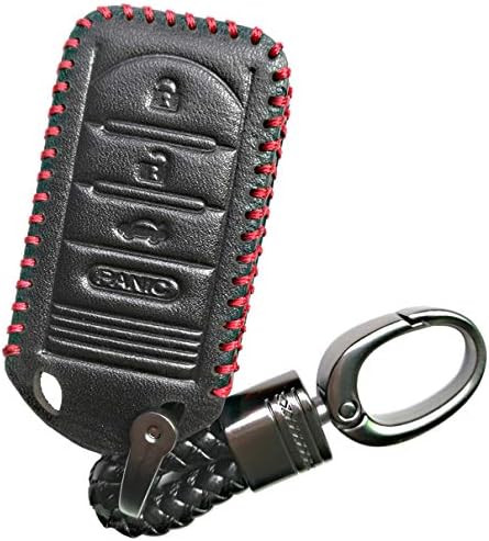 Amazon.com: Black Leather Cover Key Fob Case Protector Jacket Remote ...