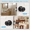 Brotima 2 Pack Black Privacy Door Knob Matte Black Door Knobs Interior ...