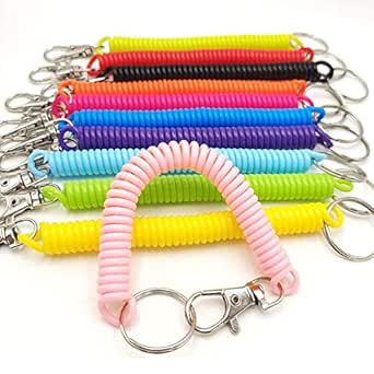 1PCS 180mm Plastic Spring Rope Key Chain Mobile Phone Bag Accessories ...