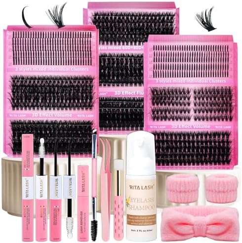 Amazon.com: Lash Clusters Kit DIY Lash Extension Kit 3 Boxes Cluster ...