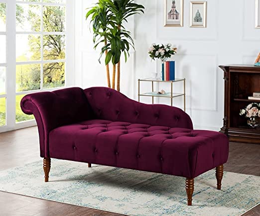 INTERIOR FURNITURE |Velvet Modern Tuffted Chesterfield Chaise Lounge ...