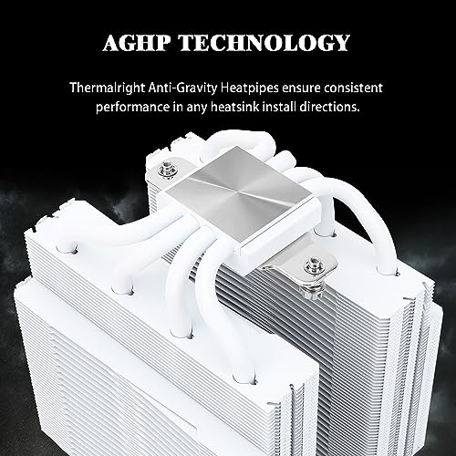 Thermalright FS140 White V3 ARGB CPU Air Cooler Dual Towers, 4 Heat Pipes,120mm and 140mm PWM ...