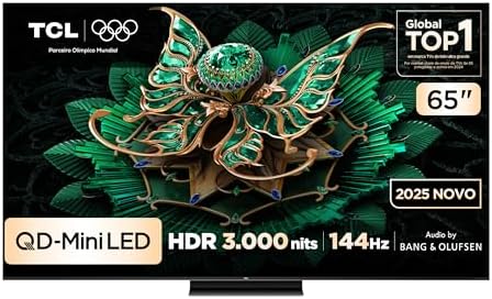 Smart TV TCL 65 Polegadas QLED Mini LED 4K C7K WiFi Bluetooth Google TV ...