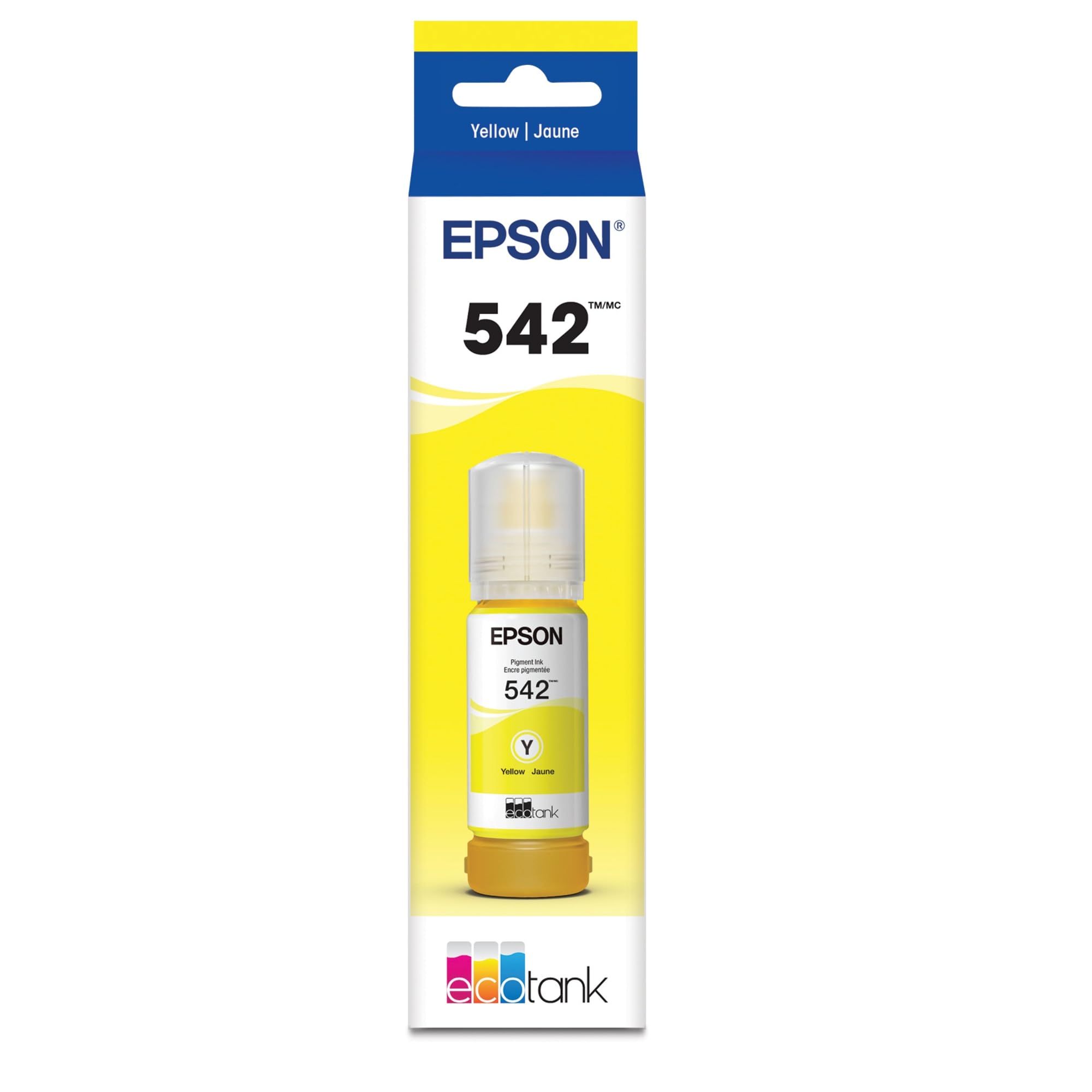 Amazon.com: EPSON 542 EcoTank Ink Ultra-high Capacity Bottle Yellow ...