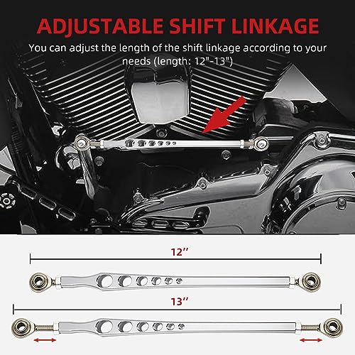 Snapklik.com : Chrome Gear Shift Linkage Shift Levers Compatible For ...