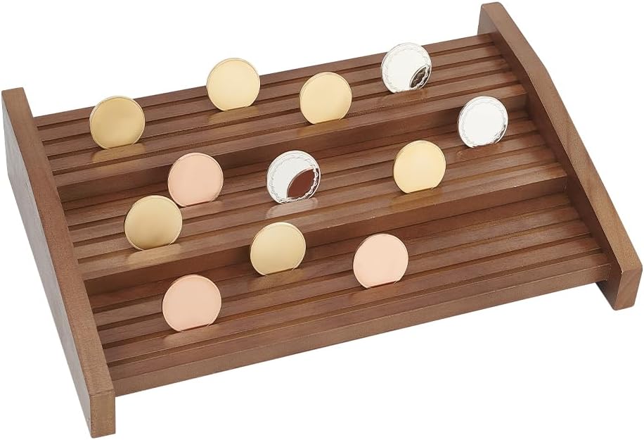 Amazon.com: FINGERINSPIRE 3-Tier Wood Challenge Coin Display Holder ...