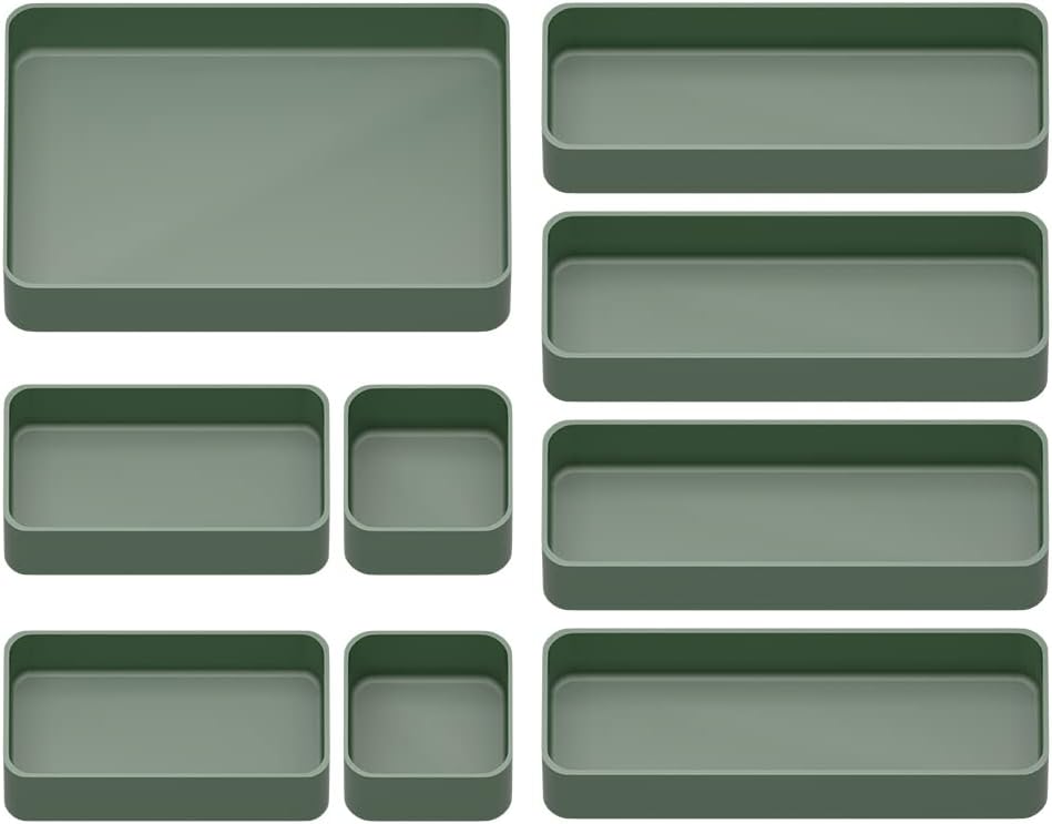 Amazon.com: MyGift Burnt Wood Drawer Organizer Tray with 4 Slots ...