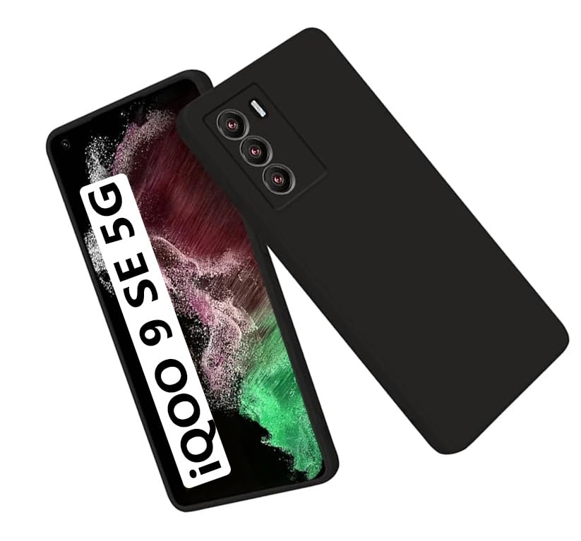 COBERTA Back Cover for iQOO 9 SE 5G Back Cover Case - Black Silicon ...