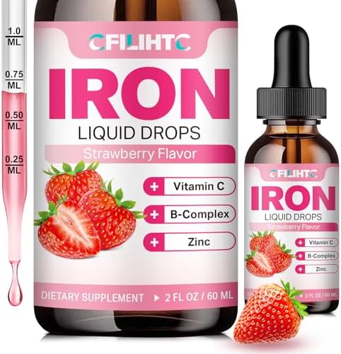 Amazon.com: Liquid Iron Supplement for Women 18 mg - USDA Organic Iron ...