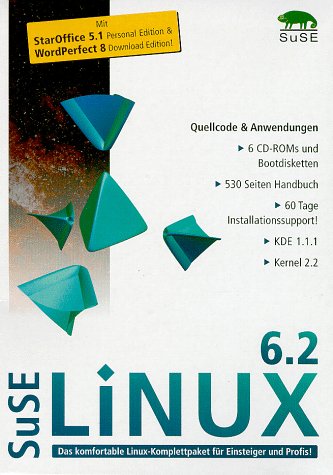 SuSE Linux 6.2, 6 CD-ROMs, dtsch. Ausgabe: Das komfortable Linux ...