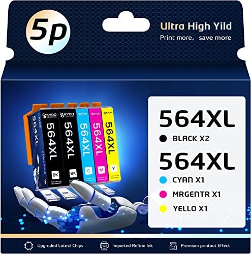 Amazon.com: 564XL Ink Cartridges for HP Printers 5-Pack Combo (2 Black ...