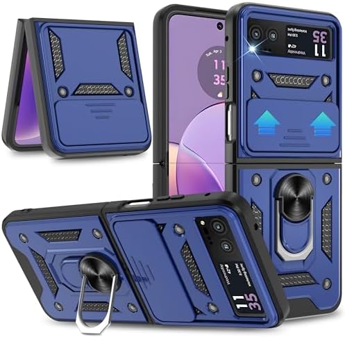Amazon.com: for Motorola Razr 2023 Case with Slide Camera Cover, 360 ...