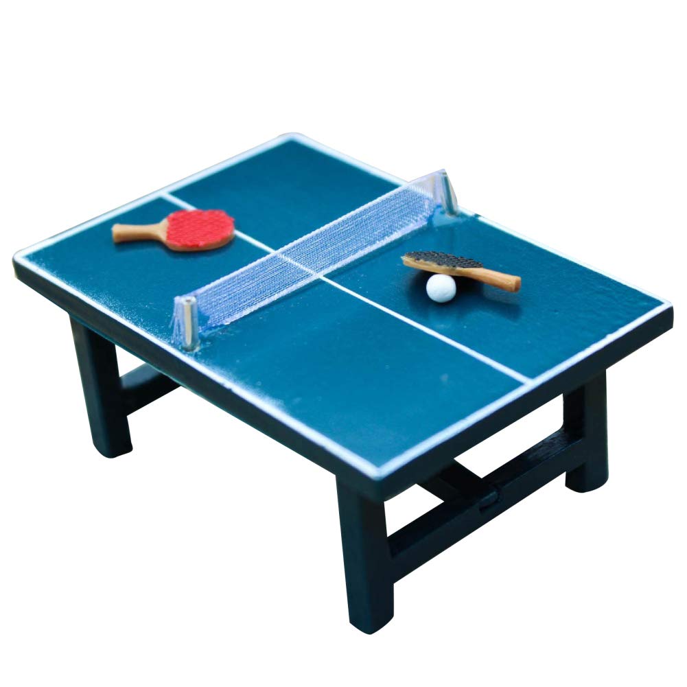 cuiyouin Children Gift 1:12 Dollhouse Miniature Table Tennis Set ...