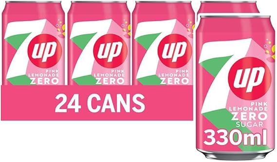 7UP Zero Pink Lemonade, 330ml can (Pack of 24) : Amazon.co.uk: Grocery
