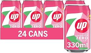 7UP Zero Pink Lemonade, 330ml can (Pack of 24) : Amazon.co.uk: Grocery