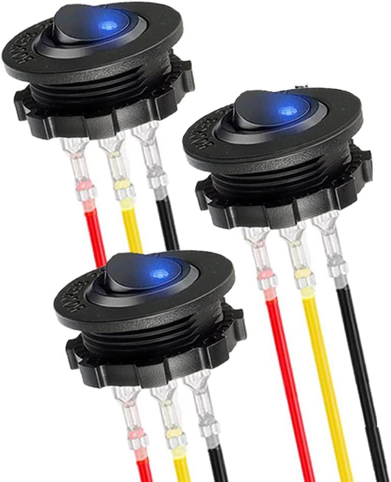 Pack of 20 DC AC Rocker Switch 2 pins SPST, Mini ON/OFF Toggle Switch ...