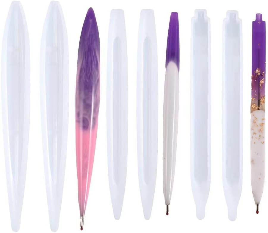 Amazon.com: 6pcs Resin Mold, Ballpoint Pen Silicone Molds for Epoxy ...