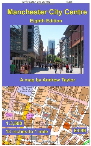 Amazon | Manchester City Centre Map: 1:3,500, 18 inches to 1 mile (City ...