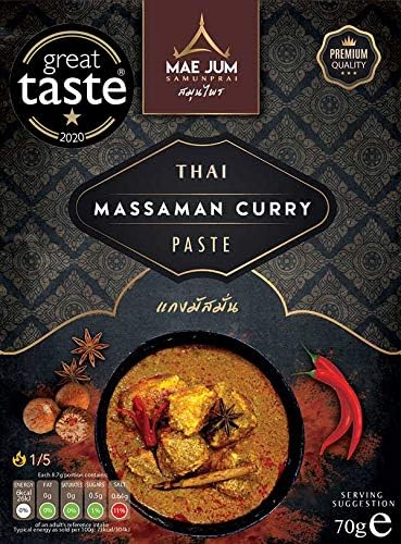 Traditional Thai Massaman Curry Paste (3 Pack) by Mae Jum | Great Taste ...