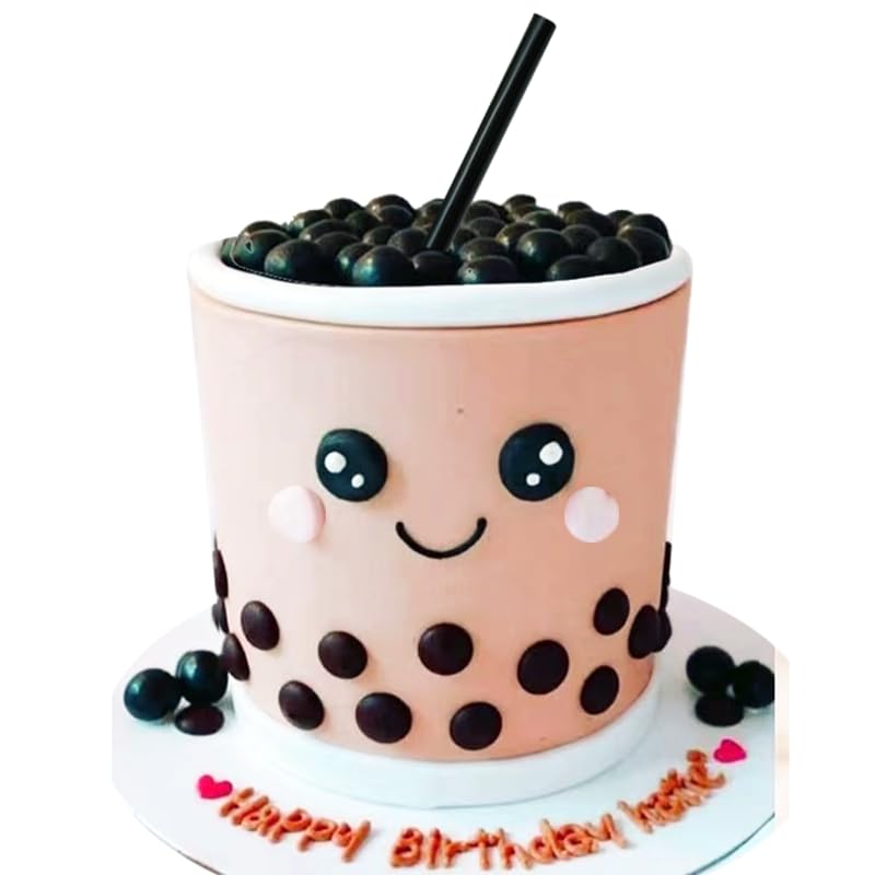 Amazon.com: Boba Cake Topper Boba Tea Bubble Tea Cake Decor for Boba ...