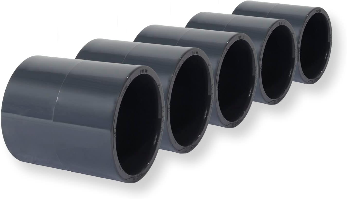 PVC Fitting Klebemuffe Ø 50mm PVC-U Muffe Rohrverbinder Rohr Schlauch ...