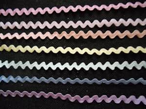 Amazon.com: 7 Yards 7 Pastel Rainbow Color Rick Rack Trim Size 8 Mm