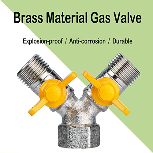 truee 1159820 3-Way Y-Splitter Piece, 1/2 Inch Switch Valve Made of ...