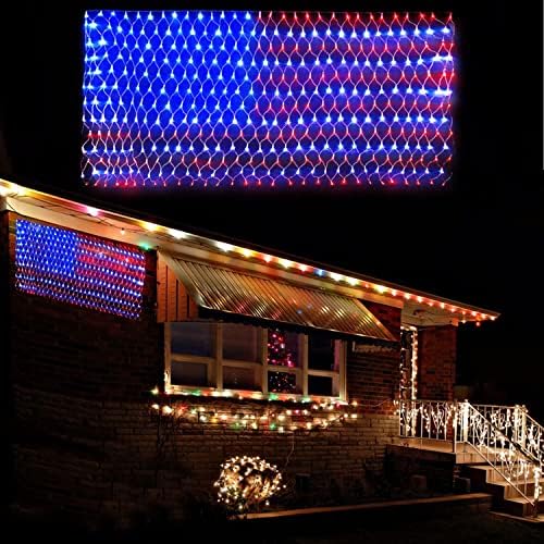 Super Larger Size American Flag Lights, July 4th Patriotic Lights with ...