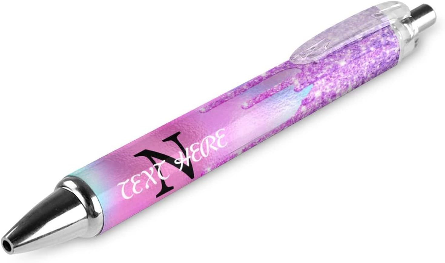 Amazon.com : Personalized Custom Pink Glitter Pattern Pens with Stylus ...