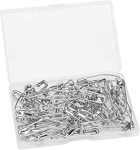 200 pcs Curved Safety Pins, 1.5 Inch Bent Safety Pins Accessories for ...