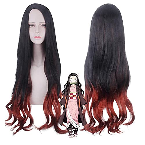 Amazon.com: ZIFENGXUAN Anime Slayer Kamado Nezuko Cosplay Wig Kimetsu ...