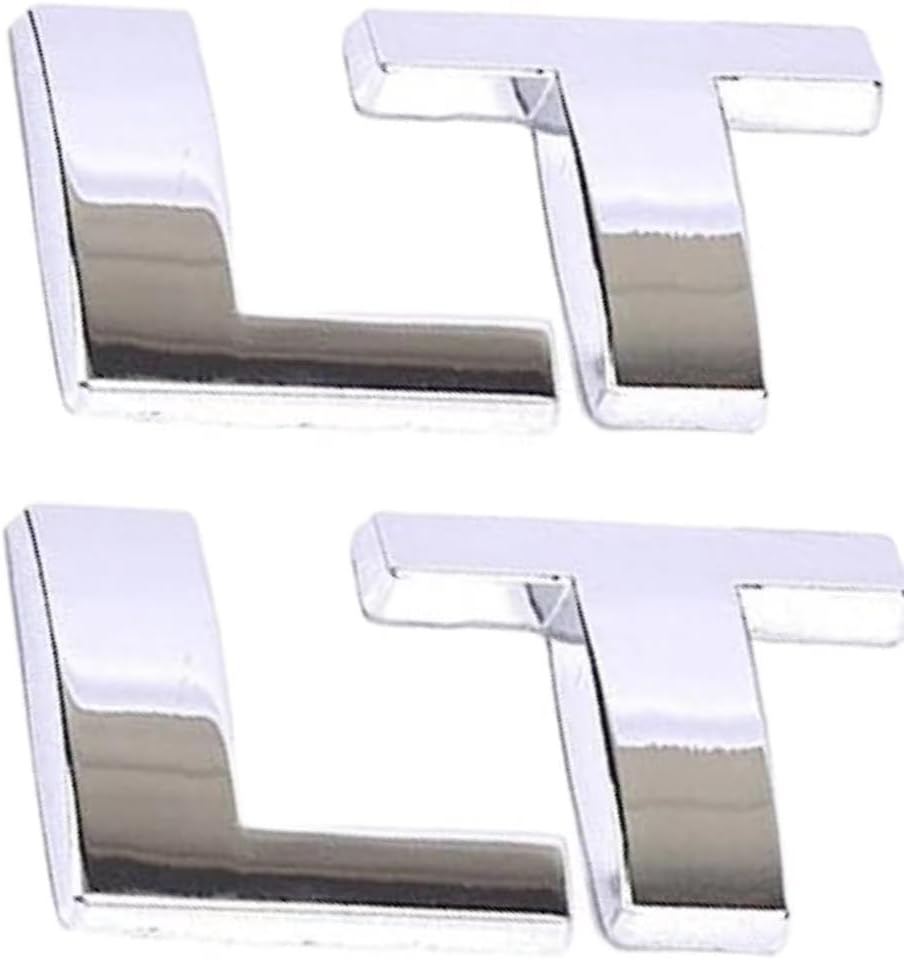 Amazon.com: YUGEYE 2pcs Chrome LT Letter Nameplate Emblems Badges for ...