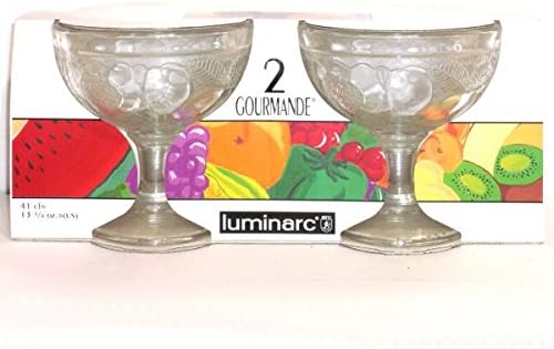 Amazon.com: ARC Luminarc Gourmande Stemware Ice Cream Glasses GM Pack of 2