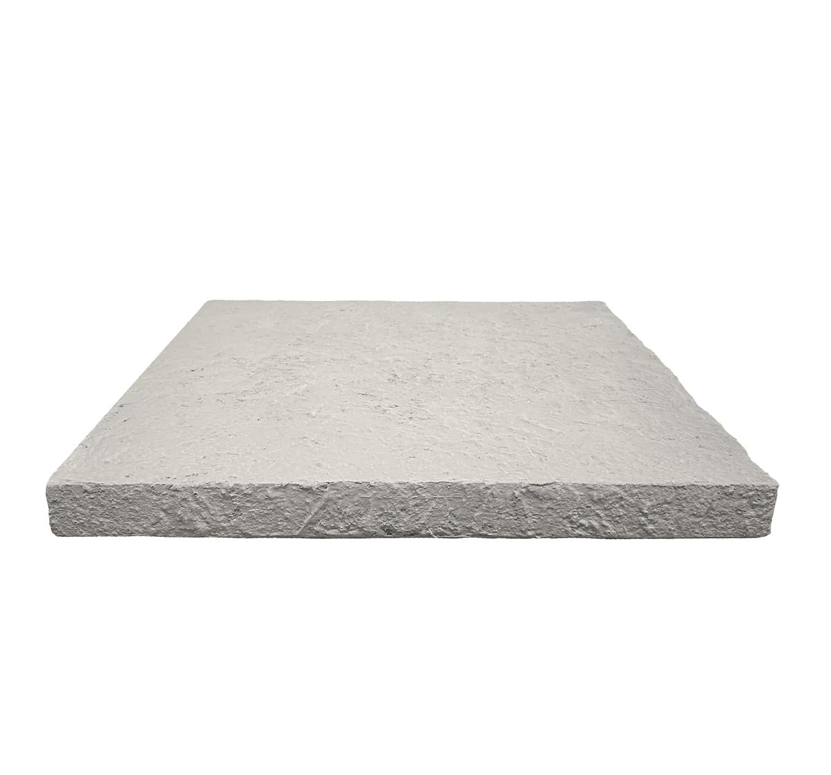 GenStone Faux Stacked Stone Flat Column Cap 23" x 23" x 2" in Arctic ...