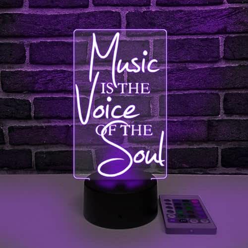 Amazon.com: Acrylic LED Night Light Up Sign Desk Lamp Musician Gifts ...