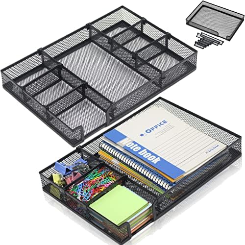Amazon.com: ROSROSE Desk Drawer Organizer 2 Pack, 6 Adjustable ...
