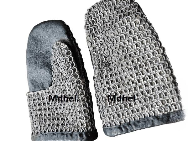 Amazon.com: Chainmail Mesh Knit Protective Gloves, Gray, Riveted ...