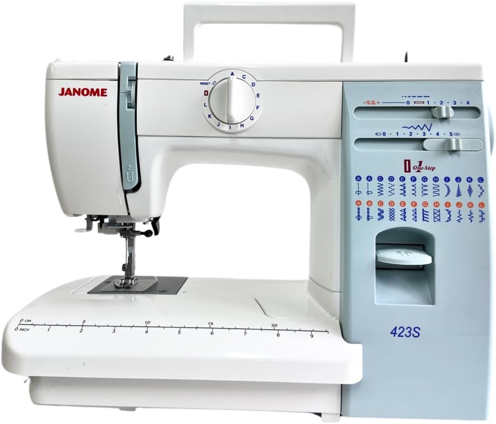 Janome 423S Metal Sewing Machine with 24 Stitch Choices, 1-Step ...