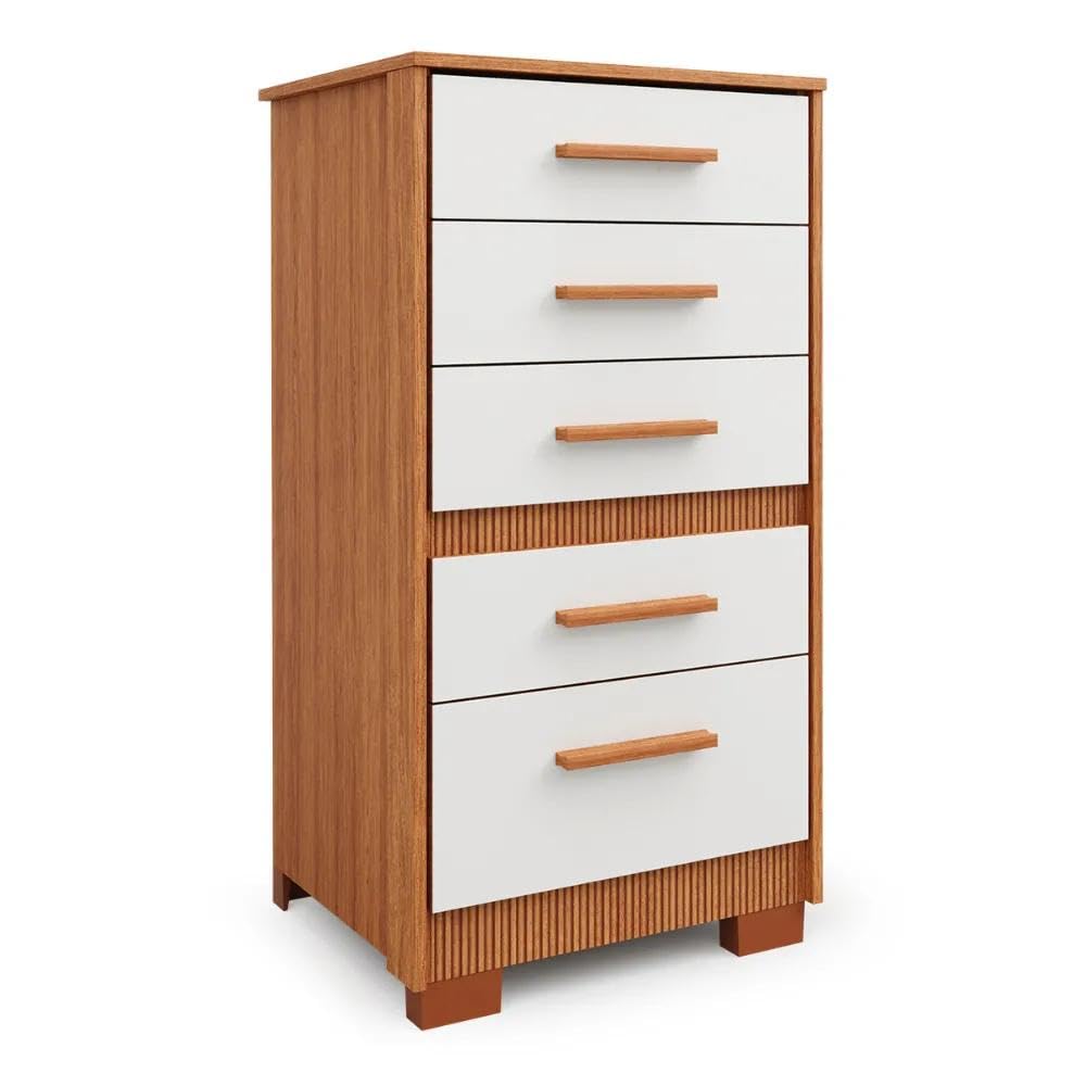 Comoda Off White Reforçada Compacta com 5 Gavetas Espaçosa Luxo - Pry ...