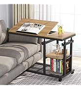 Amazon.com: Tribesigns Small Portable Desk with Power Outlet, Height ...