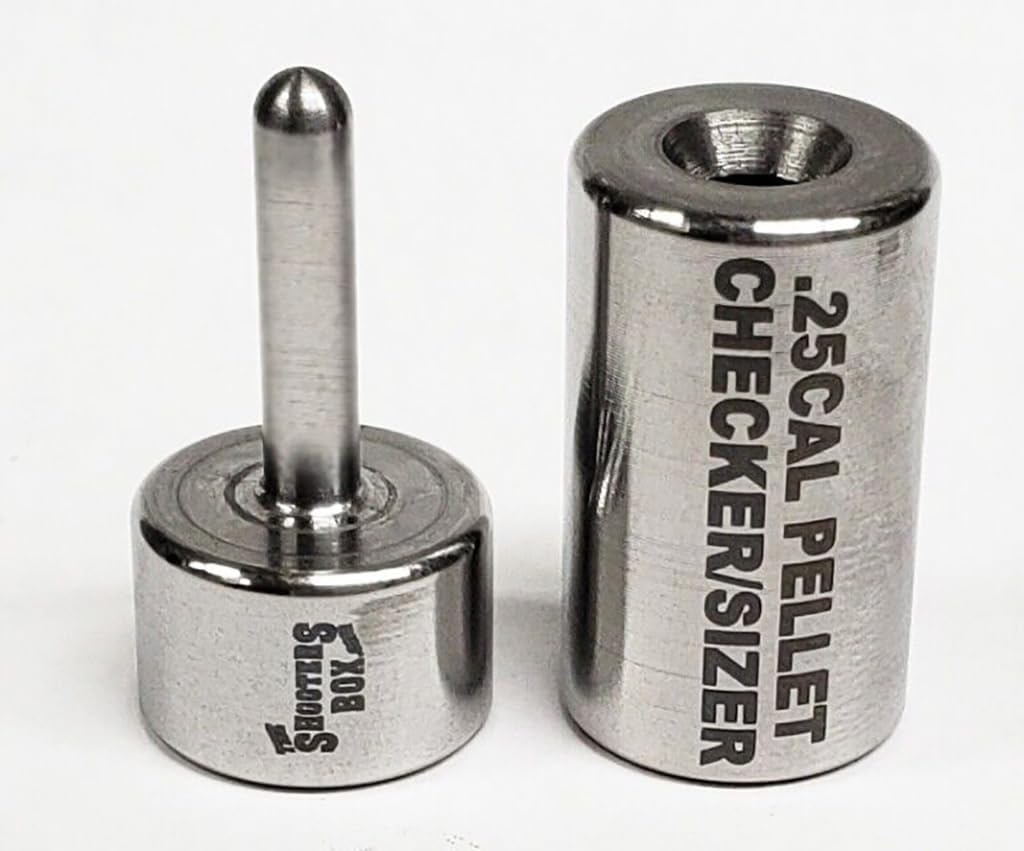 The Shooters Box Pellet Resizer/Checker .25 Cal - Hand Press Die Sizer ...