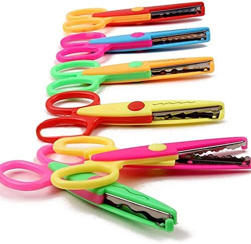 SK MART 6 Pieces Art and Craft Zig zag Paper Shaper Scissor Set ...