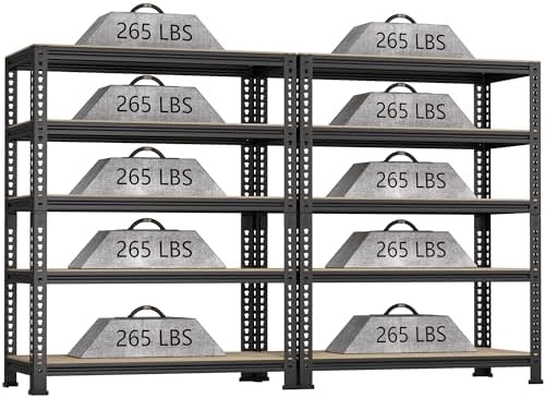 Amazon.com: BuxWellBang 5-Shelf Heavy Duty Shelving - Adjustable Garage ...