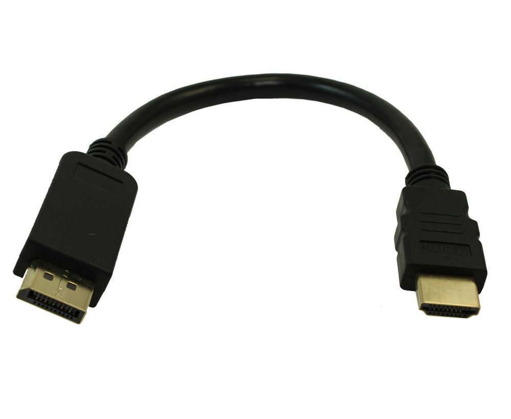 Amazon.com: MyCableMart 8inch DisplayPort to HDMI Cable 28AWG Gold ...