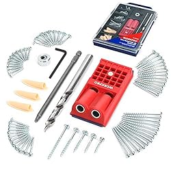 WORKPRO Pocket Hole Jig Kit, Including Plastic Plugs and 100 Pieces ...
