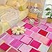 Amazon.com: Cute Pink 4x6 Rugs for Girls Bedroom Aesthetic, Faux Wool ...