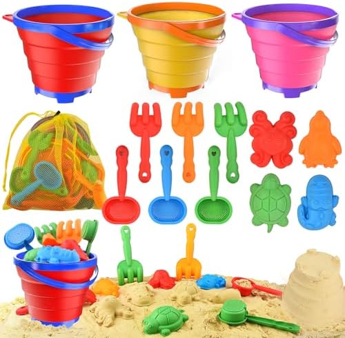 Collapsible Beach Toys for Toddler,Sandbox Toys for Kids 3 Packs ...