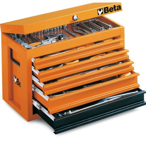 Beta C23 O Portable Tool Chest, with 5 Drawers, Orange Color: Toolboxes ...