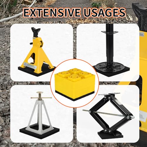 Snapklik.com : RV Leveling Block Flex Pads, 8.5 Rubber Jack Pads, Anti ...